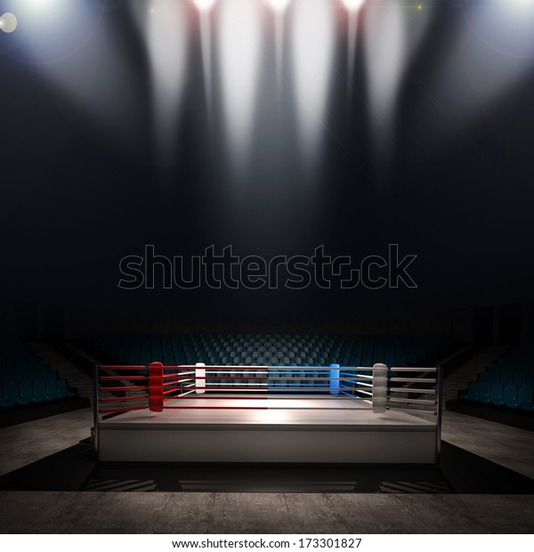 Boxing Ring High Resolution 3d Render Stok İllüstrasyon 173301827