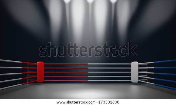 Boxing Ring High Resolution 3d Render: ภาพประกอบสต็อก 173301830 ...