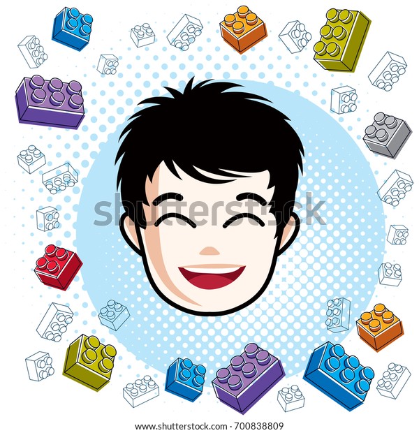Boy Face Human Head Illustration Portrait Stock Illustration 700838809 ...