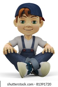 Boy Guru Pose Stock Illustration 81391720 | Shutterstock