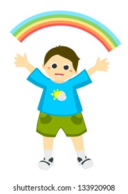 Boy Rainbow Stock Illustration 133920908 | Shutterstock