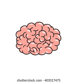 Simple Illustration Brain Vector Stock Vector (Royalty Free) 1707812947