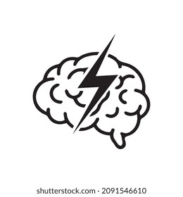 Brain Attack Line Icon Concept Sign Stock Illustration 2091546610 ...