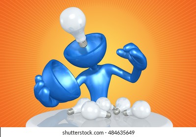Brain Exposed Character Half His Head Stock Illustration 484635649