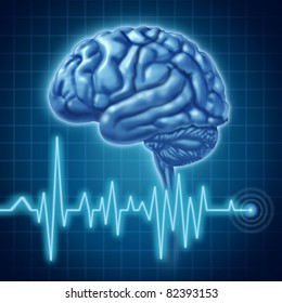 Illustration Human Brain Concept Pulse Line Stock Illustration 1938111445
