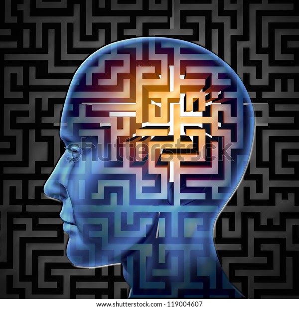 Brain Search Human Intelligence Research Finding Stock Illustration ...