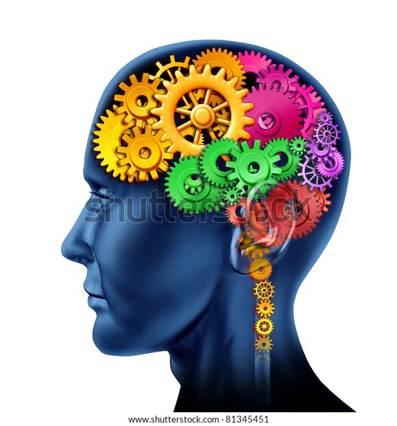 Brain Sections Made Cogs Gears Representing Stock Illustration 81345451 ...