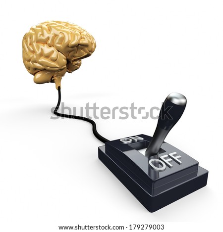 Brain Switch Turn OFF Stock Illustration 179279003 - Shutterstock