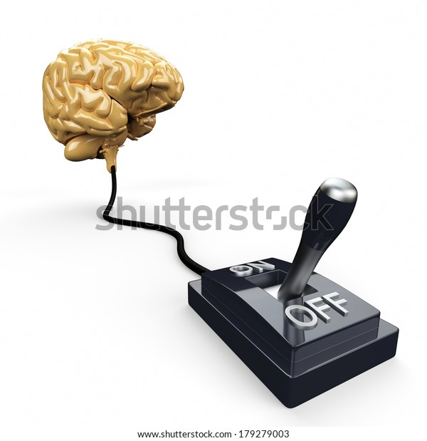 Brain Switch Turn Off Stock Illustration 179279003