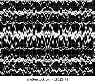Brain Wave On Solid Black Background Stock Illustration 19822471 ...