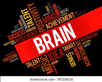Brain Word Cloud Collage Creative Business Stock Illustration 787234210 ...