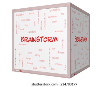 Brainstorm Word Cloud Concept On 3d Stock Illustration 214788199 ...