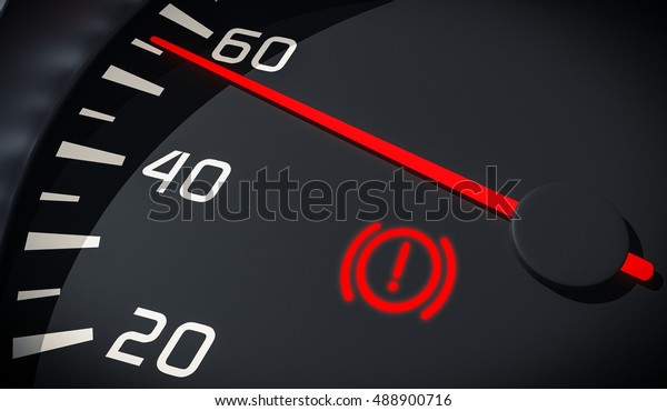Brake System Warning Light Car Dashboard Stock Illustration 488900716