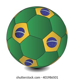 Brazil Soccer Ball Vector Stock Vector (Royalty Free) 46535026