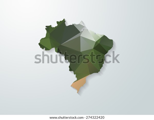 Brazil Polygon Shape Stock Illustration 274322420 | Shutterstock