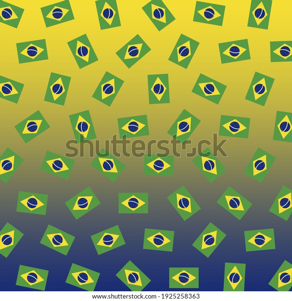 Brazilian Flag Pattern Brazilian Color Gradient Stock Illustration ...