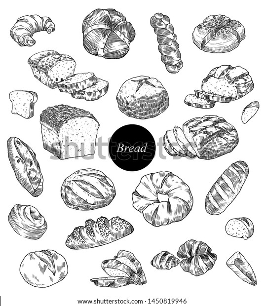 Bread Artisan Bread Illustration Set Breads Stock Illustration 1450819946 | Shutterstock
