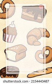 Bread Bakery Background Light White Squares Stock Illustration ...