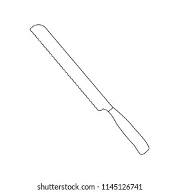 Bread Knife Icon On White Background Stock Illustration 1145126741 ...
