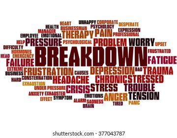 Breakdown Word Cloud Concept On White Stock Illustration 377043787 ...