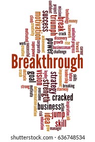 Breakthrough Word Cloud Concept On White Stock Illustration 636748534 ...