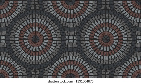 Brick Laying Radial Patterns Patio Paving Stock Illustration 1131804875 ...