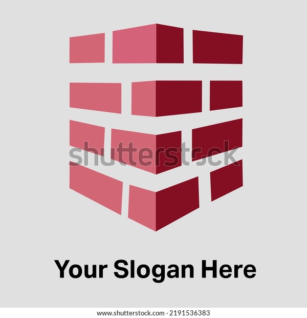 Bricks Construction Logo Design Template Stock Illustration 2191536383 ...