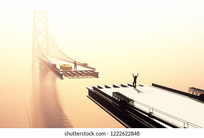 Bridge Car 3d Render Stock Illustration 1222622848 | Shutterstock