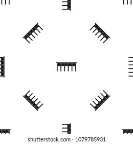 Bridge Pattern Repeat Seamless Black Color Stock Vector (Royalty Free ...