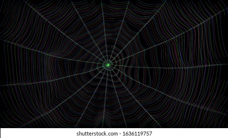 Bright Background Colored Spiderweb3d Render Stock Illustration ...