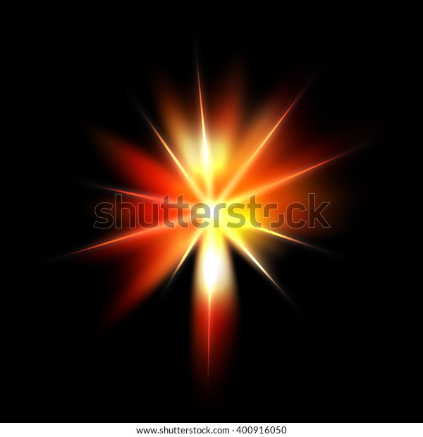 Bright Flash Explosion Burst Effect Background Stock Illustration ...