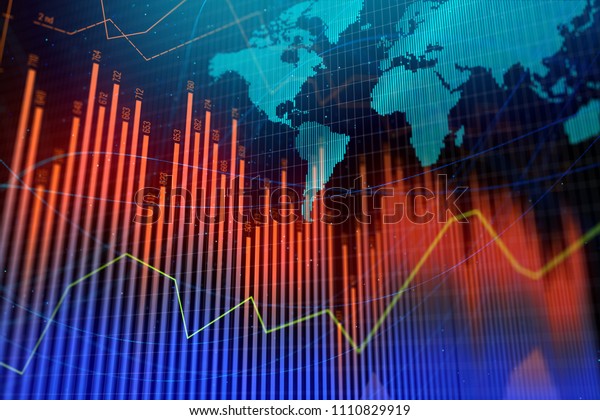 Bright Glowing Forex Chart Background Map Stock Illustration 1110829919 ...