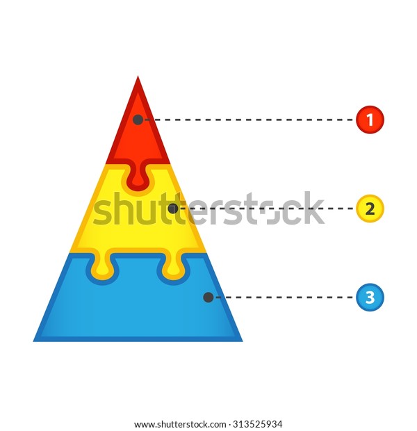 Bright Hierarchy Needs Pyramid Consisting 3 Stock Illustration ...