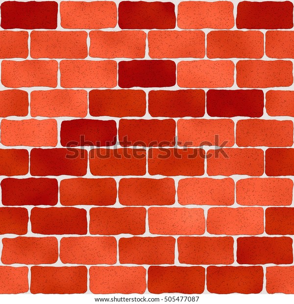 Bright Red Brick Wall Pattern Abstract Stock Illustration 505477087