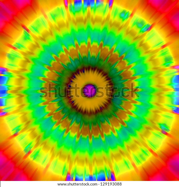 Bright Retro Style Background Circular Mandala Stock Illustration 129193088