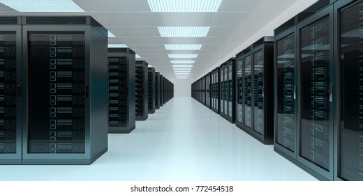Bright Server Room Data Center Storage Stock Illustration 772454518 ...