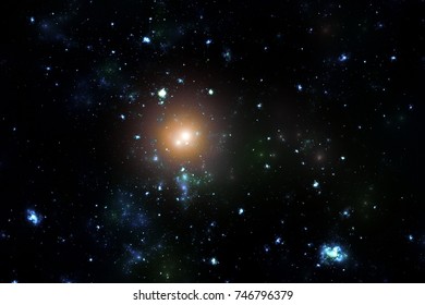 Bright Star Cluster Outer Space Galaxy Stock Illustration 746796379 ...