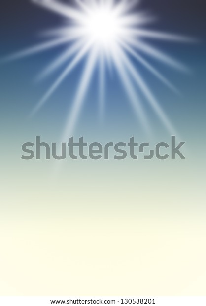 Bright Sun Clear Sky Background Stock Illustration 130538201