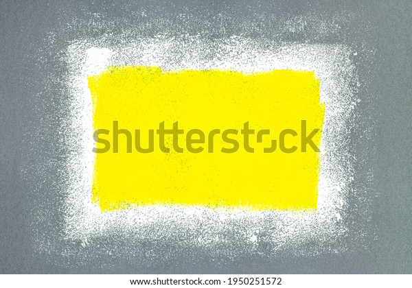 Bright Yellow Frame White Border On Stock Illustration 1950251572 ...