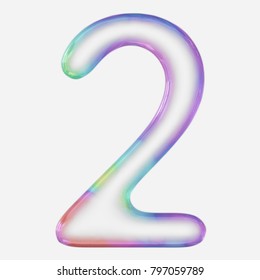 Brightly Colored Bubble Number 2 On Stock Illustration 797059789 ...