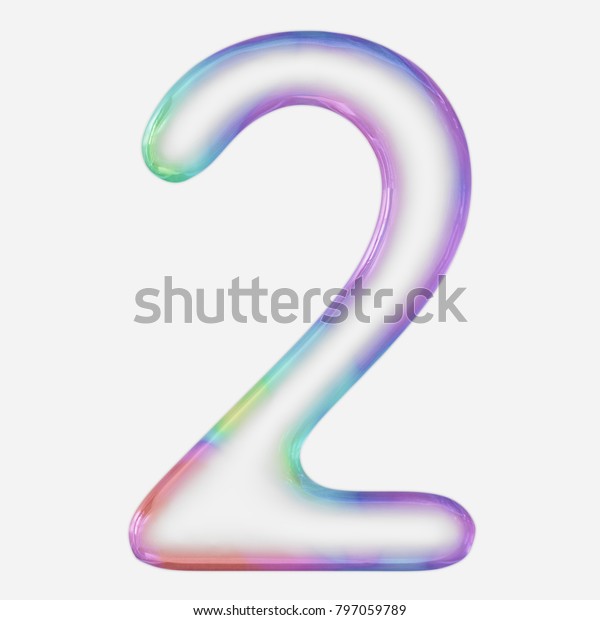 Brightly Colored Bubble Number 2 On Stock Illustration 797059789 ...