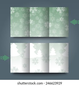Brochure Template Layout Design Beautiful Winter Stock Vector (Royalty ...