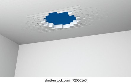 Broken Brick Ceiling Stock Illustration 72060163 | Shutterstock