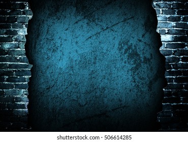 Broken Brick Wall Background Stock Illustration 506614285