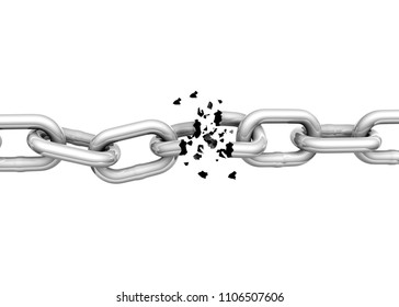 Broken Chain 3d Render Stock Illustration 1106507606 | Shutterstock