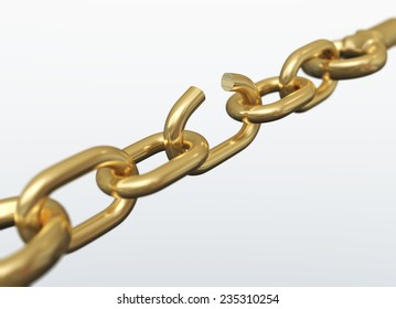 Broken Chain Link Stock Illustration 235310254