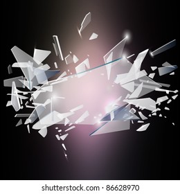 Broken Glass Backgroundraster Version Stock Illustration 86628970 ...