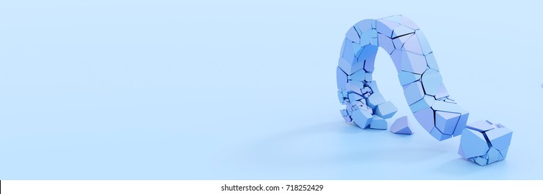Broken Question Mark Original 3d Rendering Stock Illustration 718252429 ...