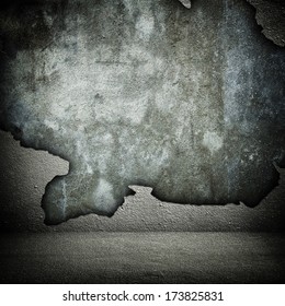 Chipped Metal Plating On Scratched Wall Stock Illustration 136319792