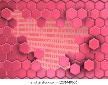 Broken Wall Tech Background Stock Illustration 1281449656 | Shutterstock